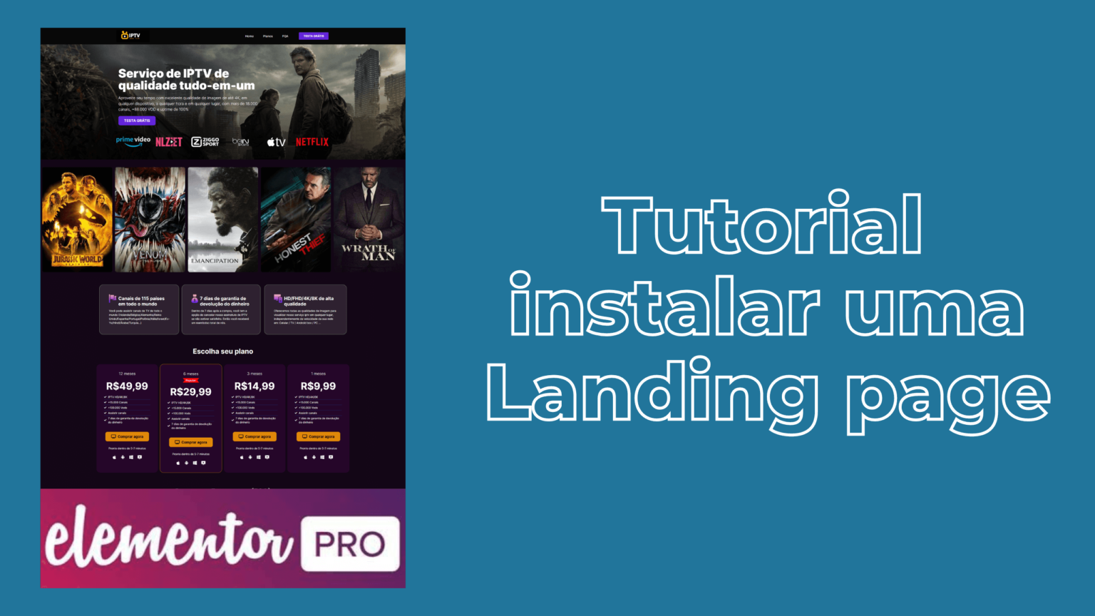 Tutorial como instalar uma landing page em .json usando Elemento PRO - Blog