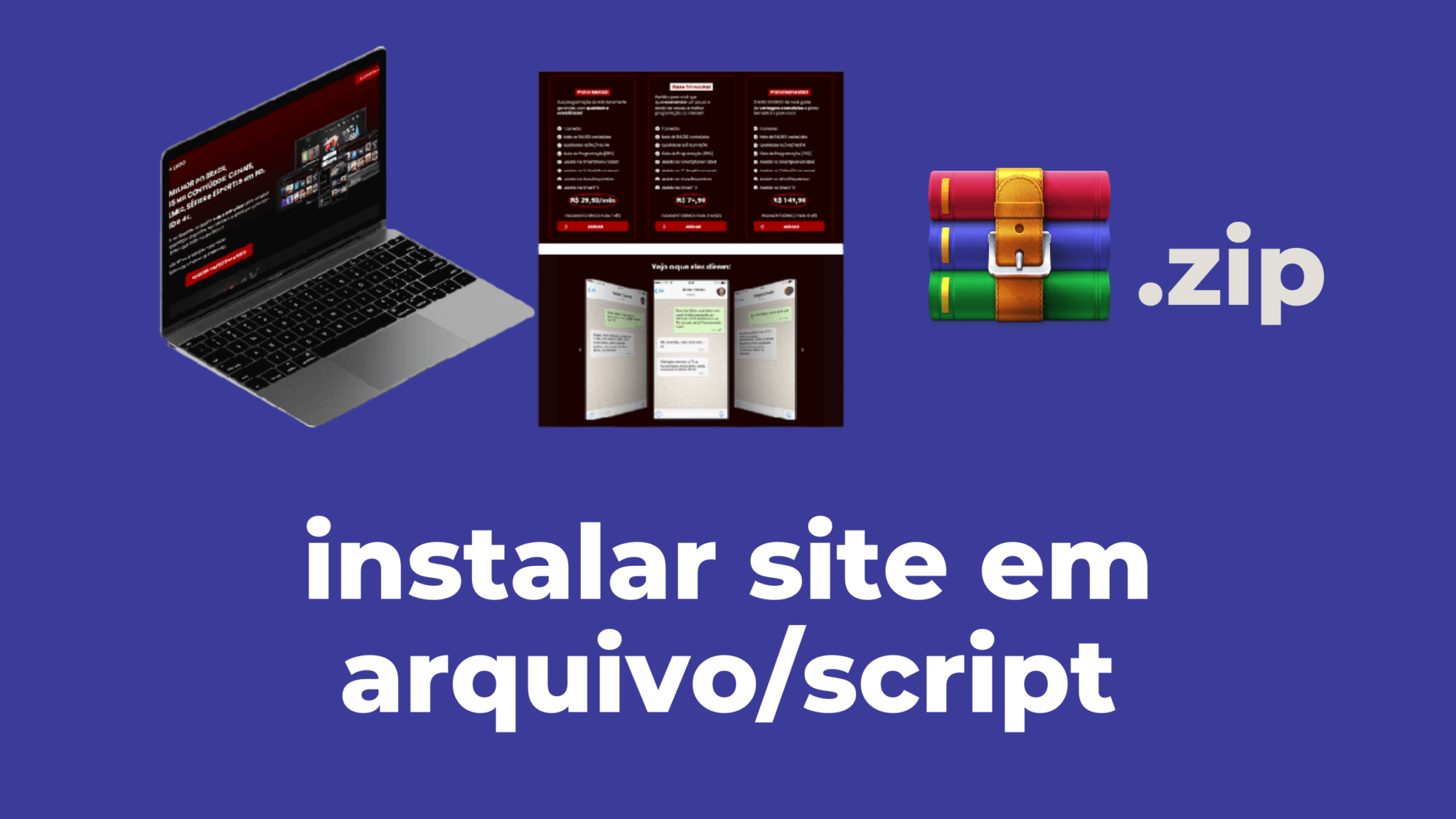 Como instalar site em script/arquivo .ZIP Tutorial completo - Blog